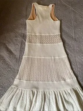 Catherine Malandrino | Dresses | Catherine Malandrino Cream Knit Maxi ...